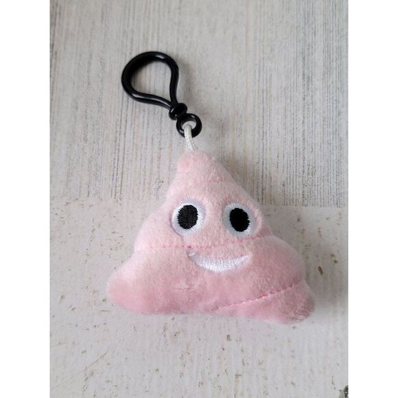 unbranded | Toys | Miniature Plushlight Pink Emoji Poop Smile Keychain ...